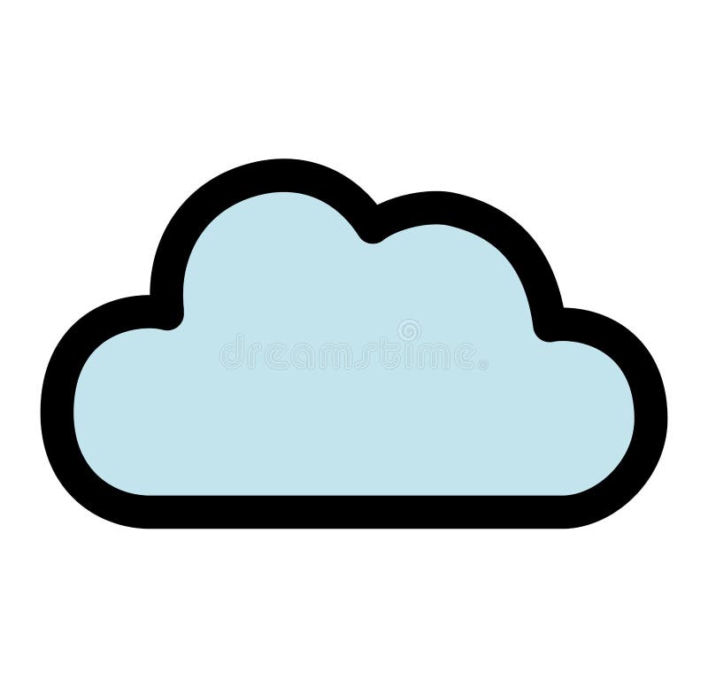 Cute cloud isolated icon stock vector. Illustration of cloud - 79051565
