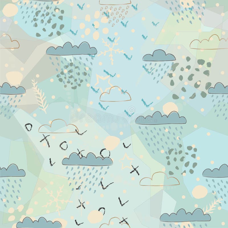 Seamless Rainy Day Pattern Background Stock Illustrations – 799 ...