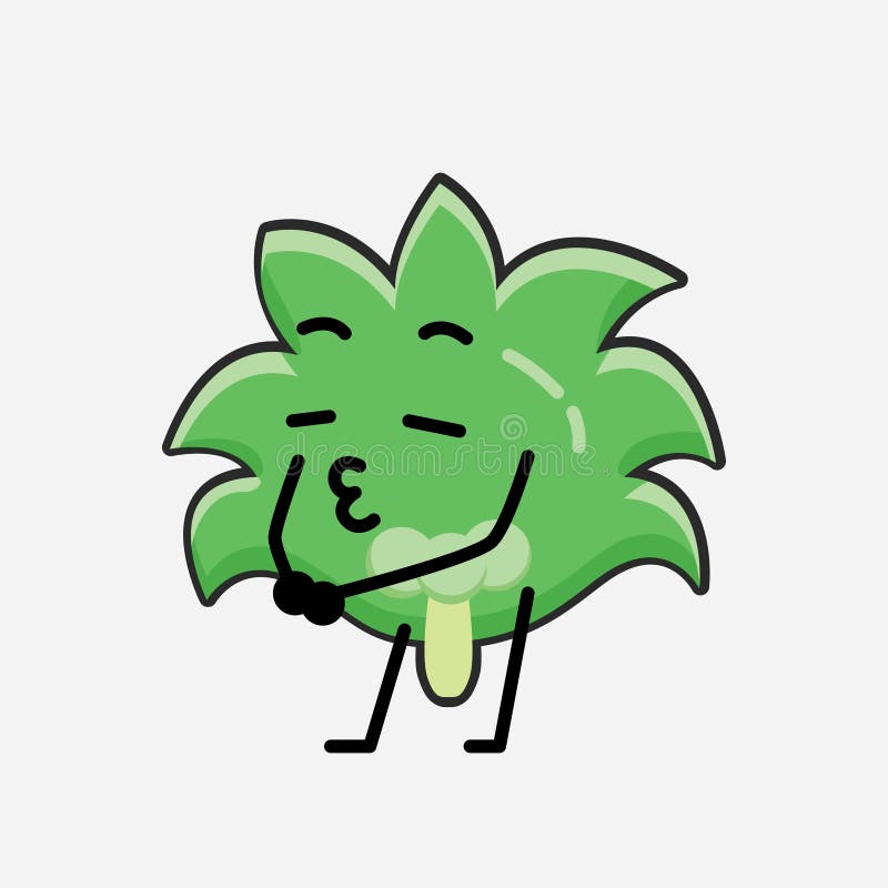 Cute Coconut Tree Mascot Vector Character in Flat Design Style Stock ...