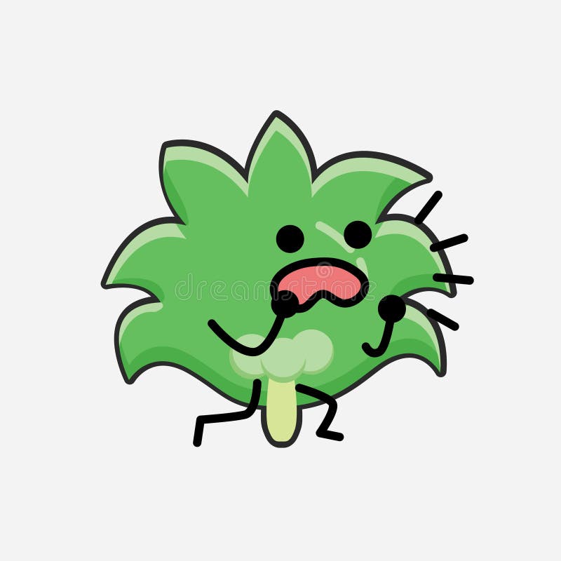 Cute Coconut Tree Mascot Vector Character in Flat Design Style Stock ...