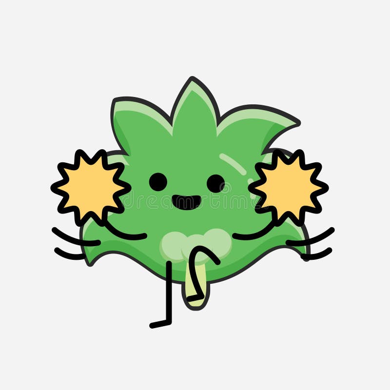 Cute Coconut Tree Mascot Vector Character in Flat Design Style Stock ...