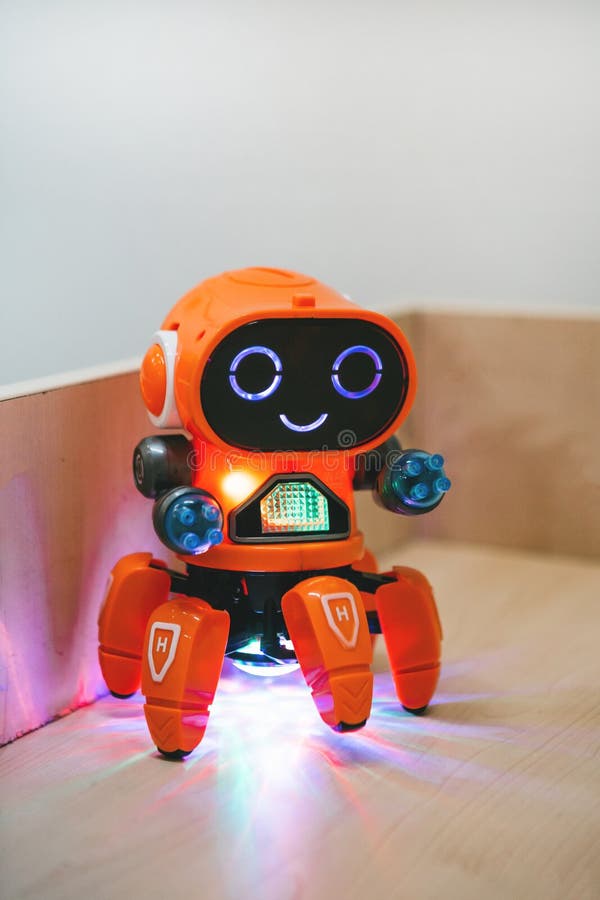 Cute Colored Robot in Technology Editorial Stock Photo - Image of ...