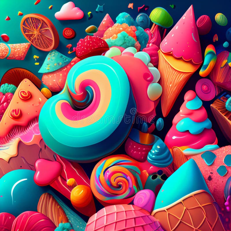 Cute Colorful Background for Postcard Stock Illustration - Illustration ...