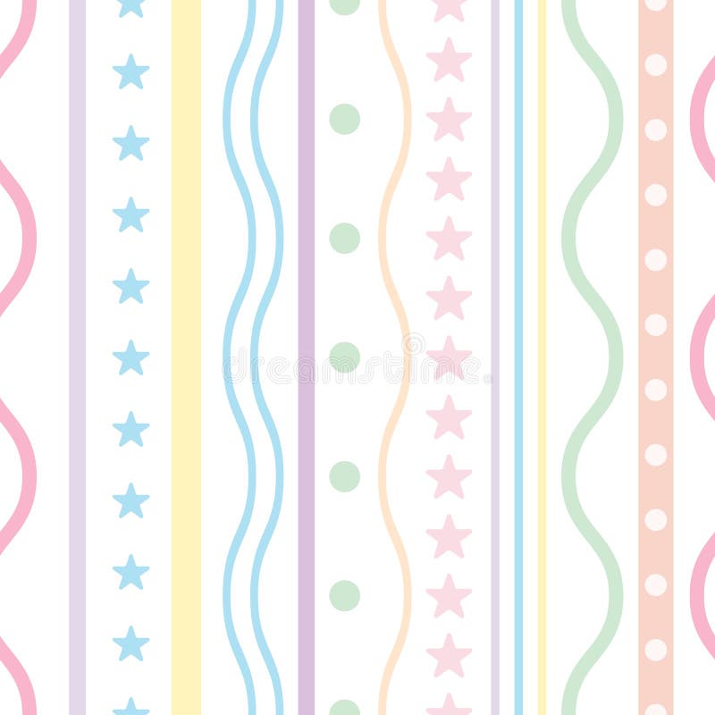 Cute Colorful Abstract Vector Pattern for Children, Seamless Repeat ...