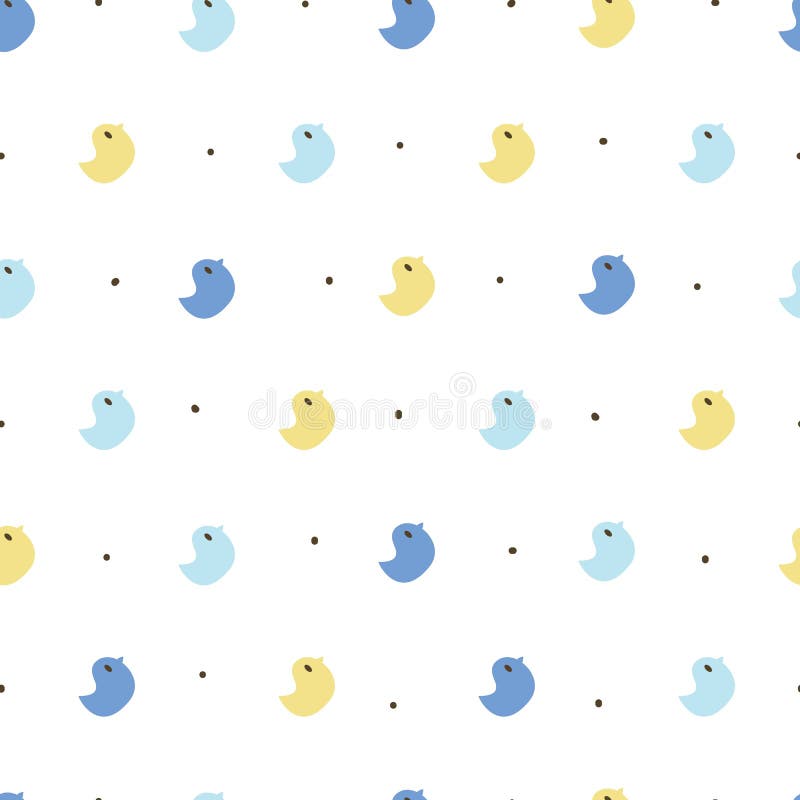 Cute Colorful Chicks Vector Seamless Pattern Stock Vector ...