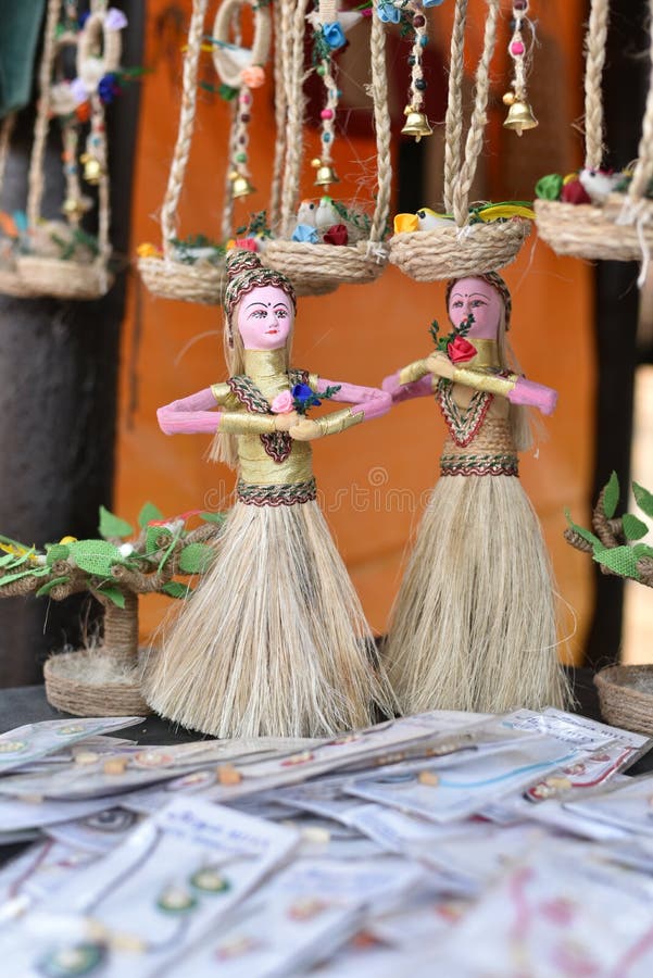 Cute Colorful Dolls Made Up of Natural Materials Stock Photo - Image of ...