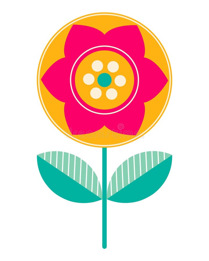 Cute Colorful Flower Graphic Design Element Floral Illustration 1 Stock ...