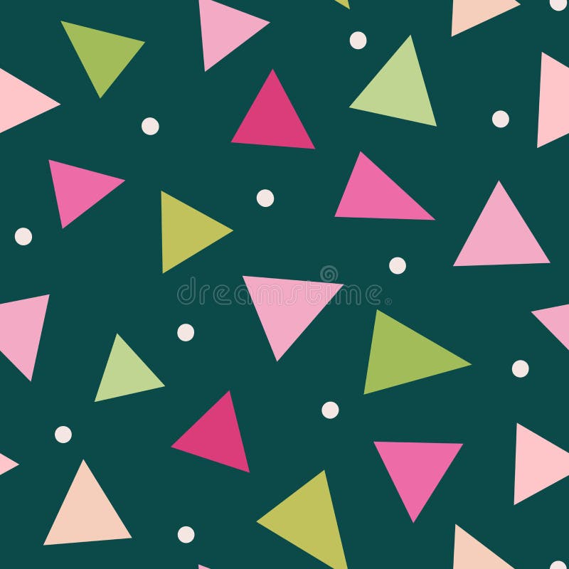 Cute Colorful Geometric, Triangle Seamless Vector Pattern Background ... Cute Colorful Geometric, Triangle Seamless Vector Pattern Background ...