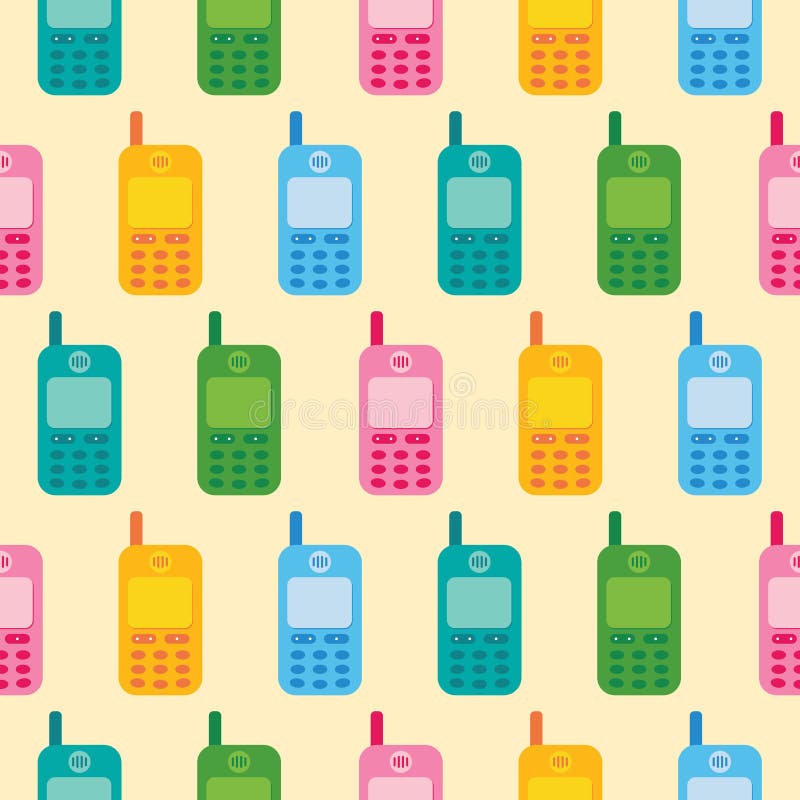 Mobile Phones Pattern Stock Illustrations – 779 Mobile Phones Pattern ...