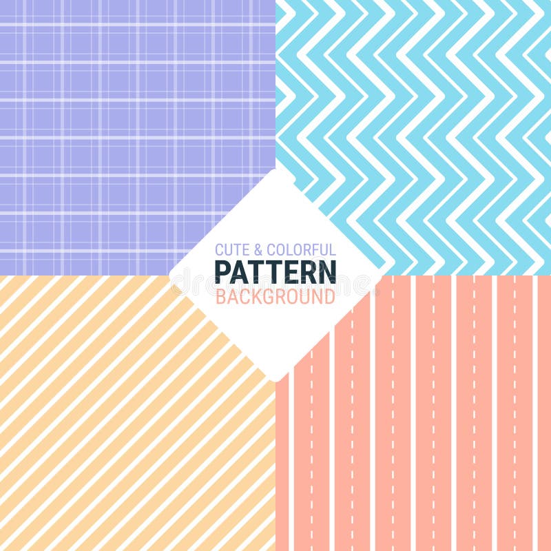 Cute and Colorful Simple Graphic Pattern Stock Vector - Illustration of ...