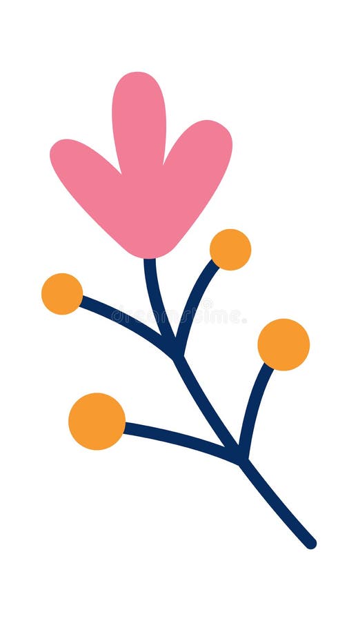 Cute Colorful Spring Flower Flat Icon Spring Decor Element Stock Vector ...