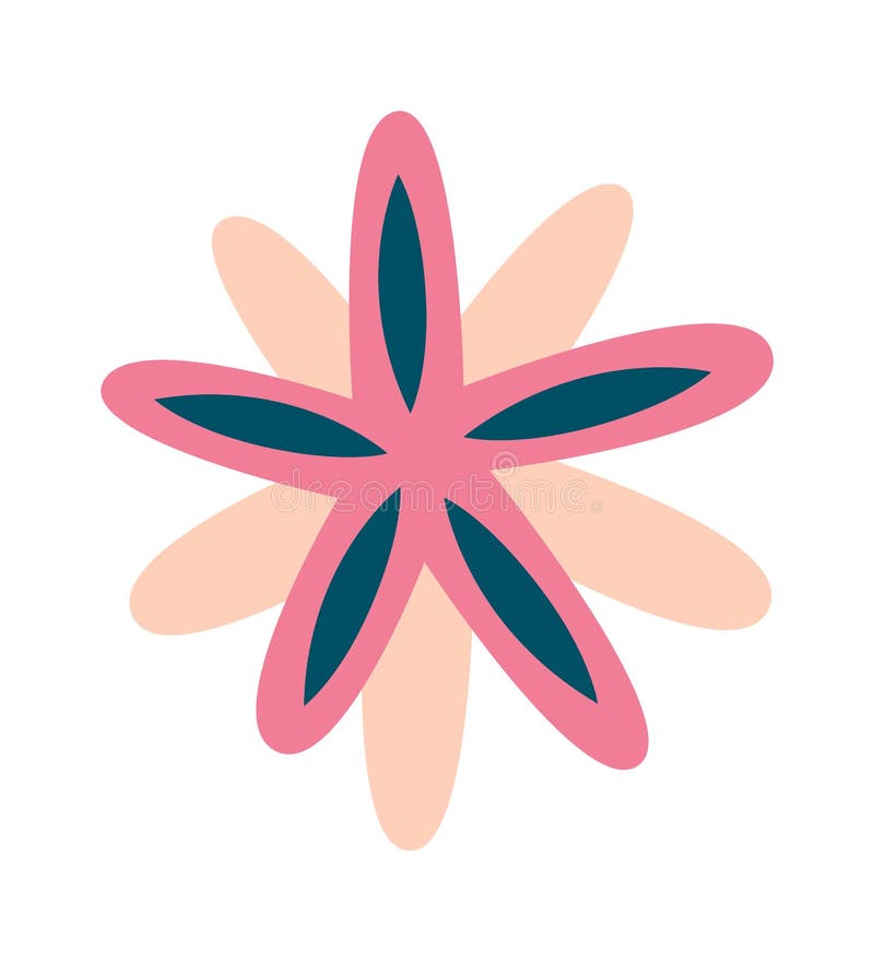 Cute Colorful Spring Flower Flat Icon Spring Decor Element Stock Vector ...