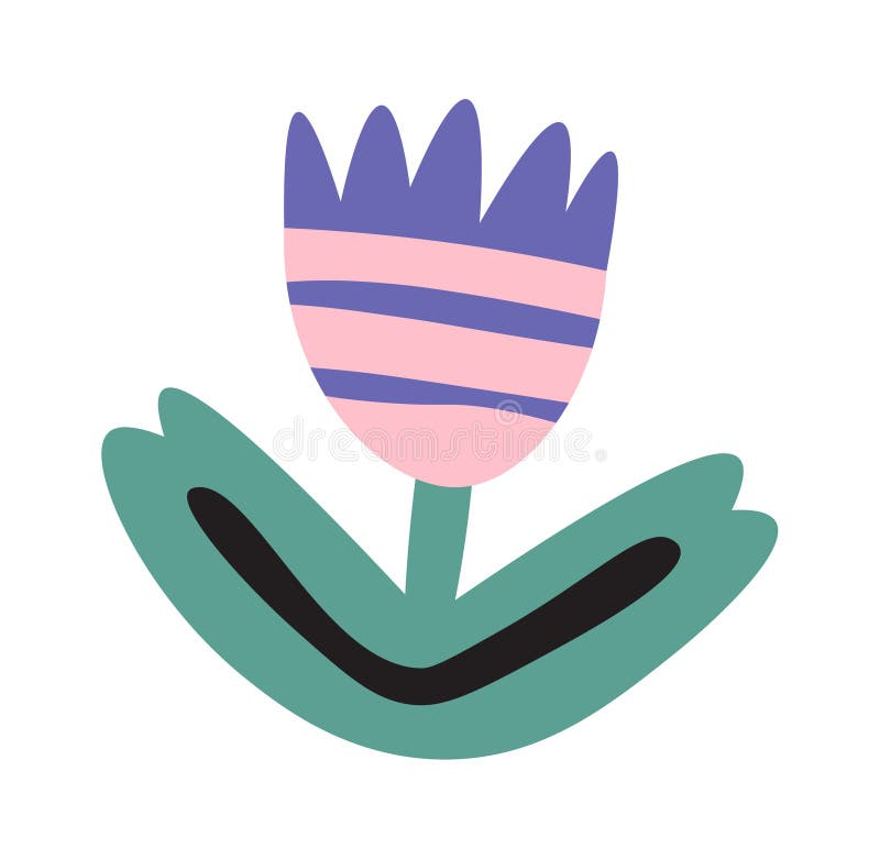 Cute Colorful Spring Flower Flat Icon Spring Decor Element Stock Vector ...