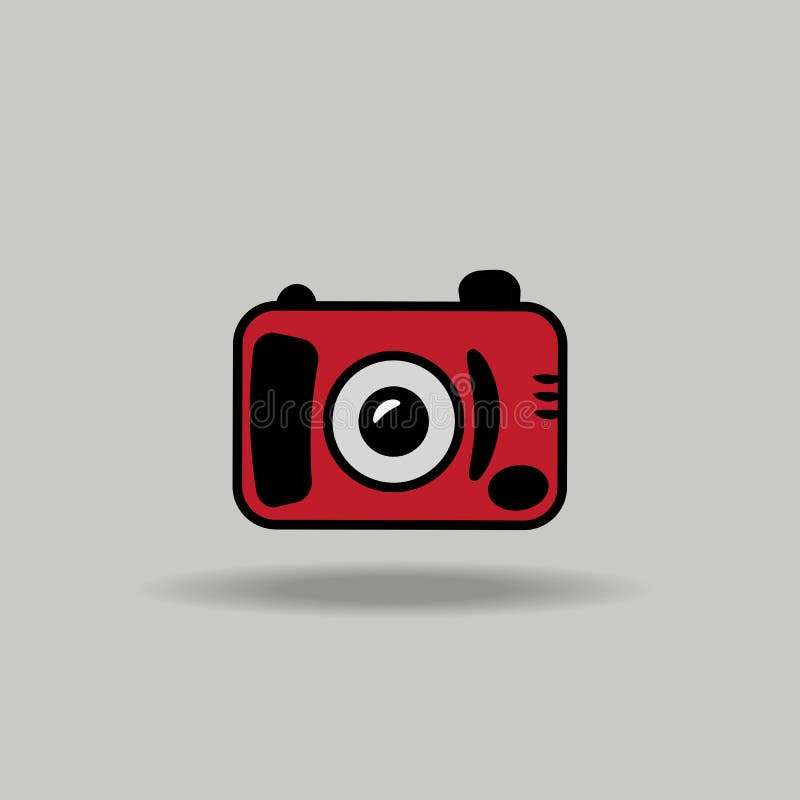 Cute Colorful Vector Icon of Digital Camera Stock Vector - Illustration ...