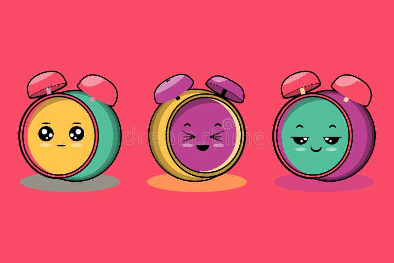 Kawaii Clock Cartoon Characters Vector Stock Illustrations – 69 Kawaii ...