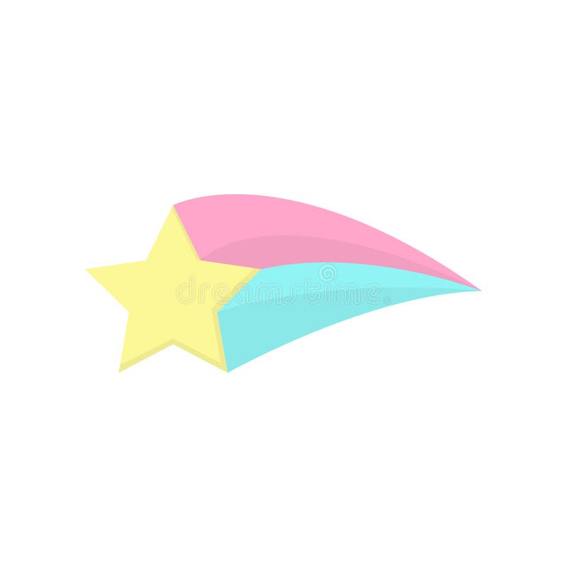 Cute Comet Star Vector Illustration Icon Stock Vector - Illustration of ...
