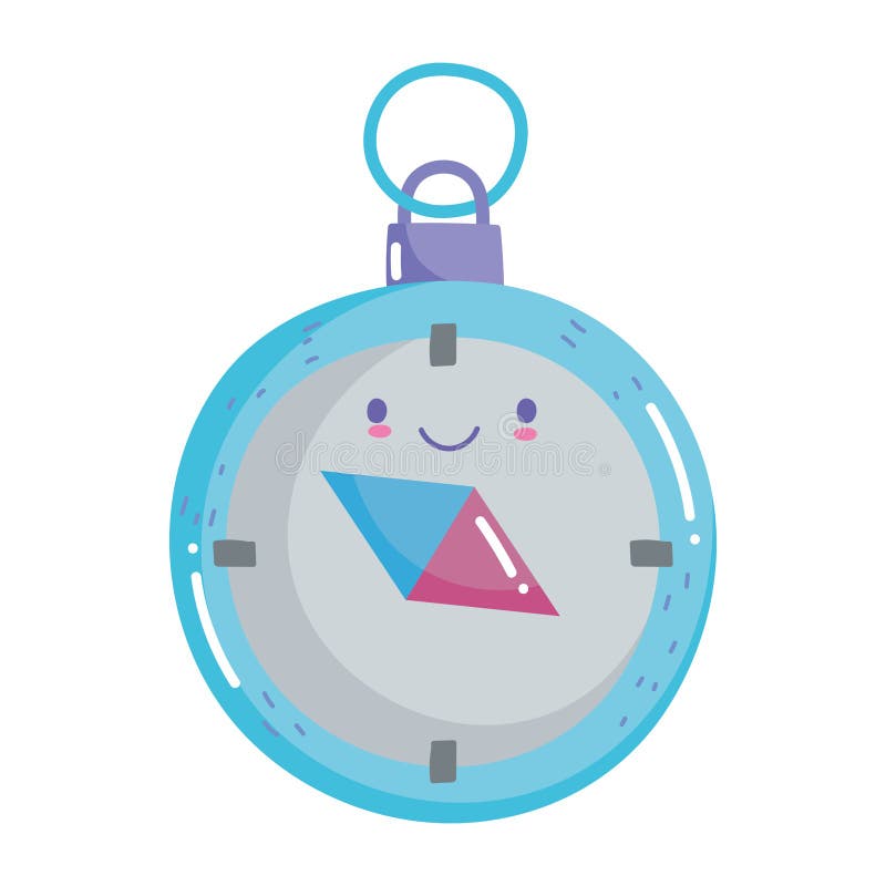 Cute red compass cartoon stock vector. Illustration of north - 94122833