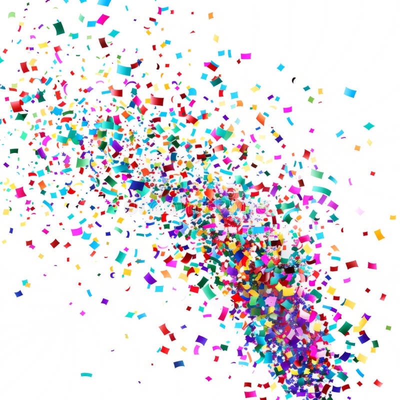 Cute Confetti Cloud Colored Powder Exploding in a Cloud of Whimsy on a ...