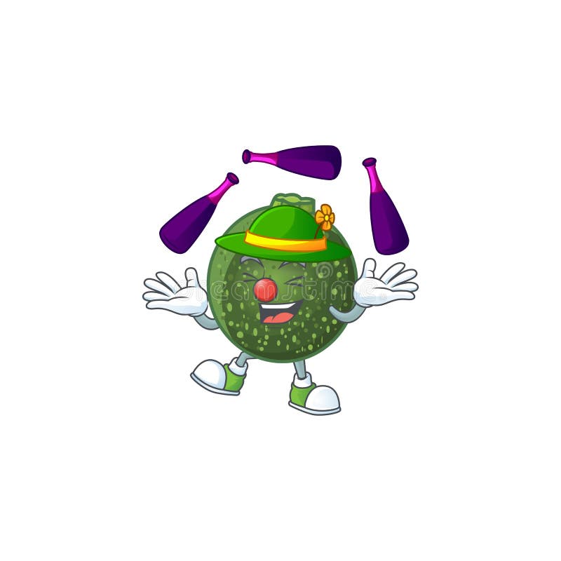 Cute and Cool Juggling Gem Squash Cartoon Character Stock Vector ...
