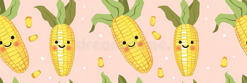 Cute Corn Background Adorable Corn Background Sweet Corn Pattern Stock ...