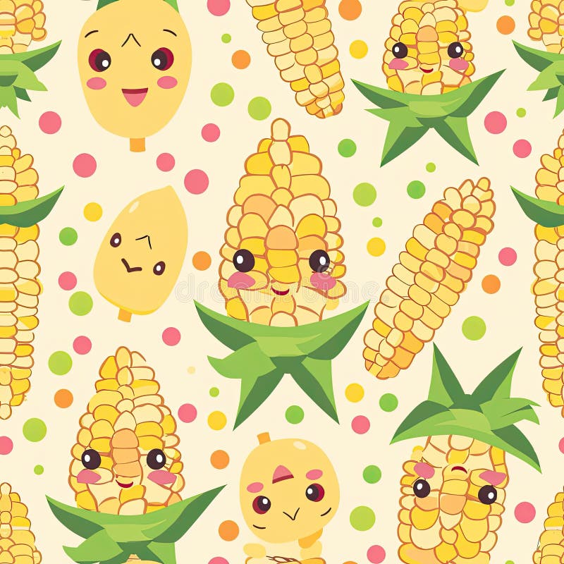Cute Corn Background Adorable Corn Background Sweet Corn Pattern Stock ...