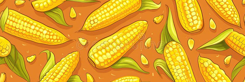 Cute Corn Background Adorable Corn Background Sweet Corn Pattern Stock ...