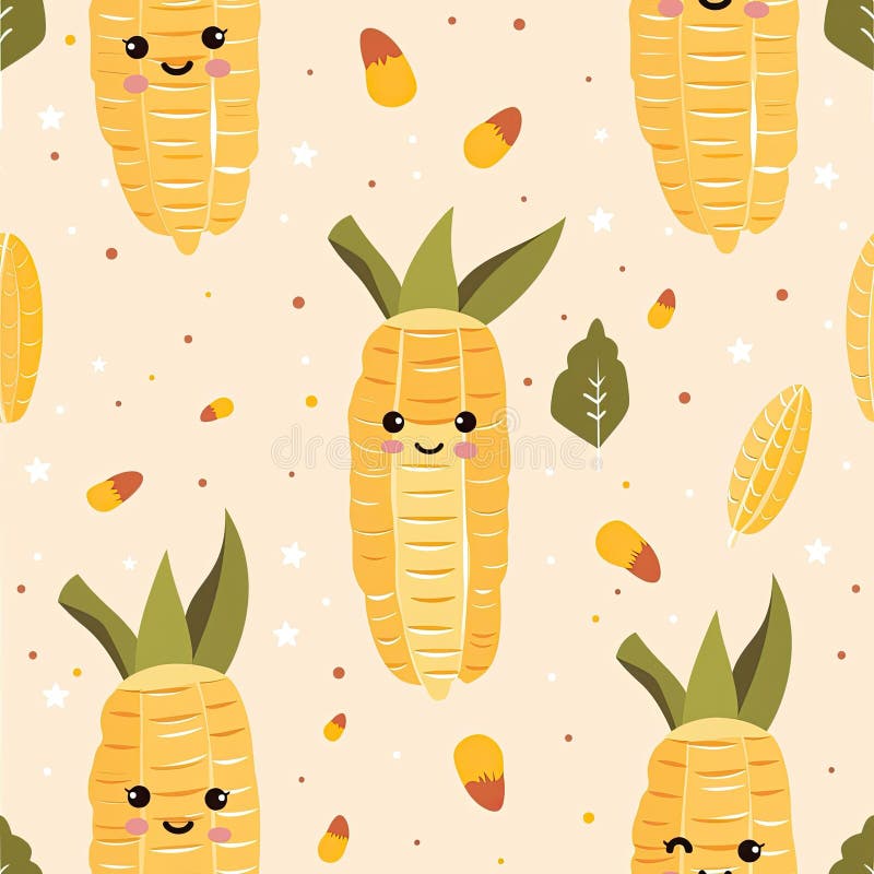 Cute Corn Background Adorable Corn Background Sweet Corn Pattern Stock ...