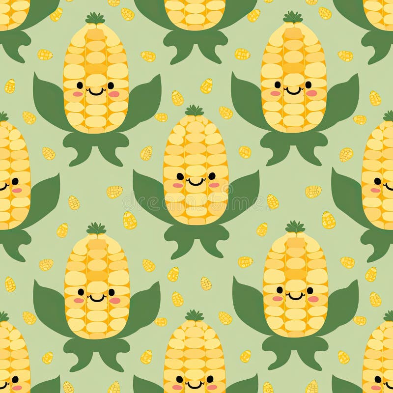 Cute Corn Background Adorable Corn Background Sweet Corn Pattern Stock ...