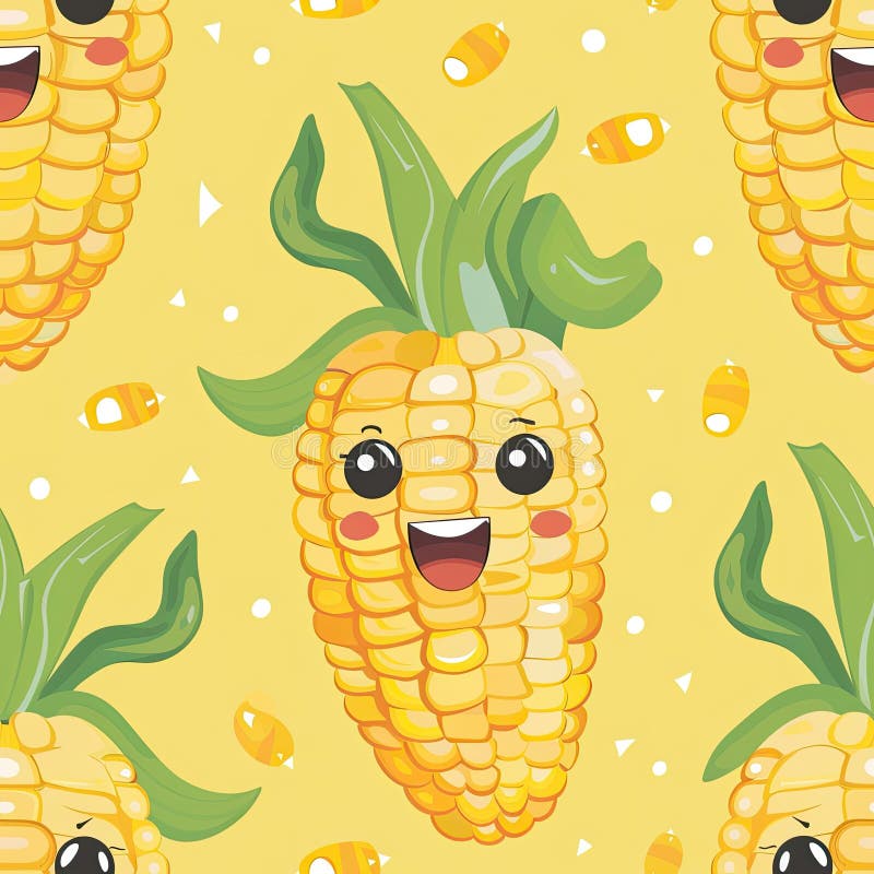 Cute Corn Background Adorable Corn Background Sweet Corn Pattern Stock ...
