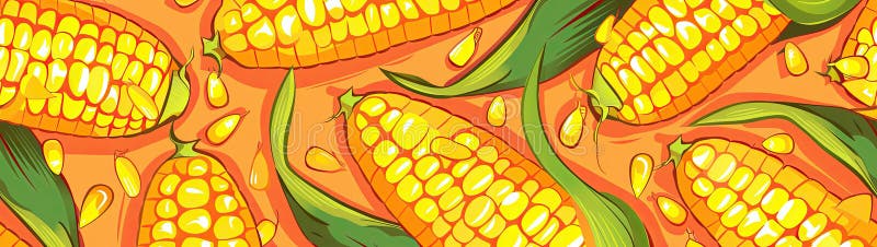 Cute Corn Background Adorable Corn Background Sweet Corn Pattern Stock ...
