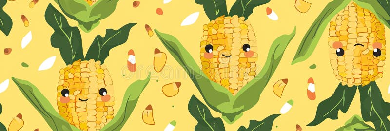 Cute Corn Background Adorable Corn Background Sweet Corn Pattern Stock ...