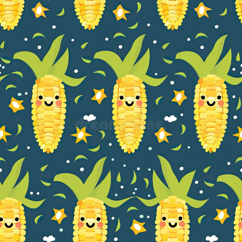 Cute Corn Background Adorable Corn Background Sweet Corn Pattern Stock ...