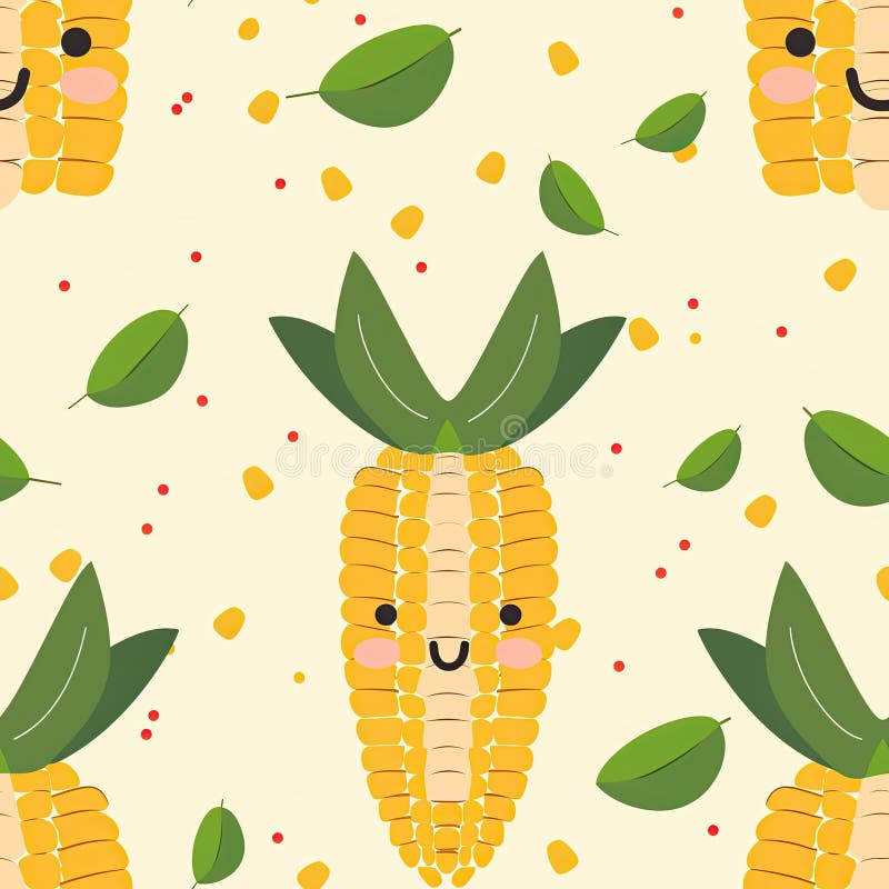 Cute Corn Background Adorable Corn Background Sweet Corn Pattern Stock ...