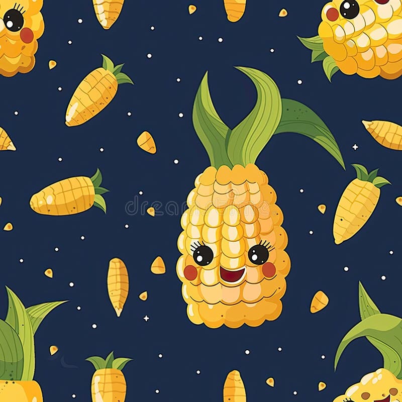 Cute Corn Background Adorable Corn Background Sweet Corn Pattern Stock ...