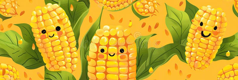 Cute Corn Background Adorable Corn Background Sweet Corn Pattern Stock ...
