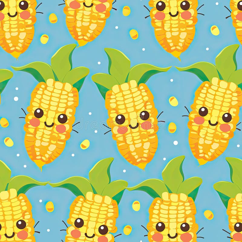 Cute Corn Background Adorable Corn Background Sweet Corn Pattern Stock ...