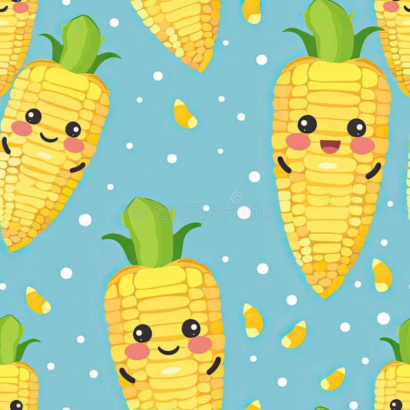 Cute Corn Background Adorable Corn Background Sweet Corn Pattern Stock ...