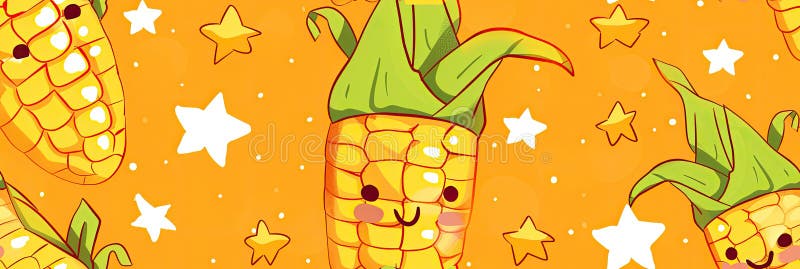 Cute Corn Background Adorable Corn Background Sweet Corn Pattern Stock ...