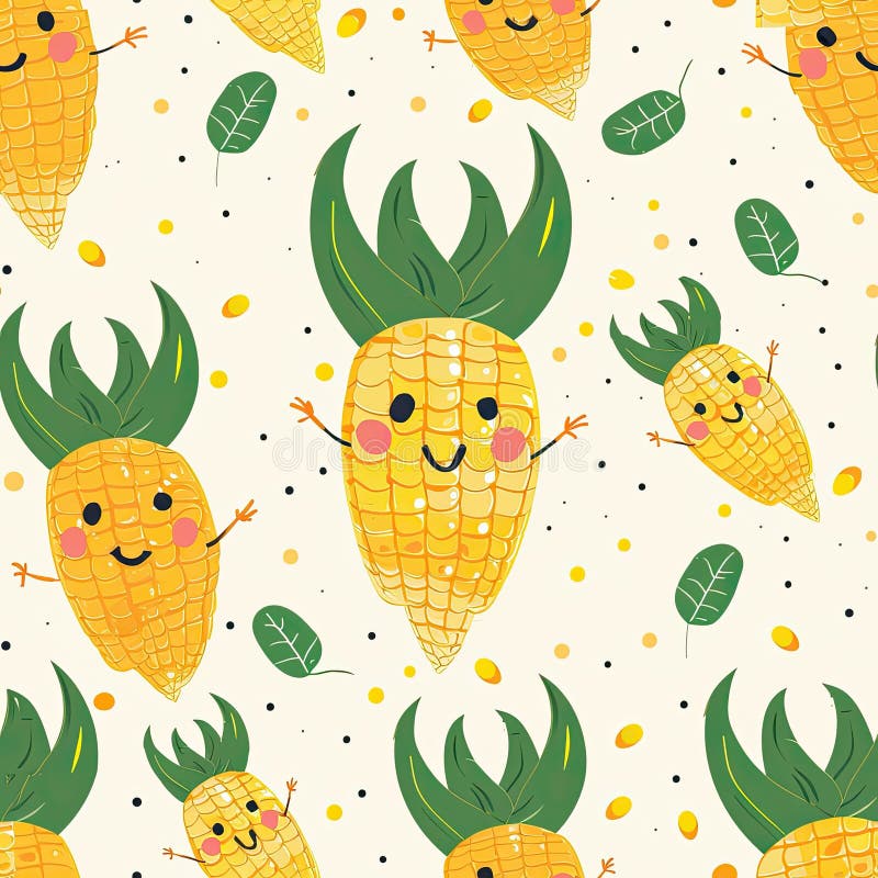 Cute Corn Background Adorable Corn Background Sweet Corn Pattern Stock ...
