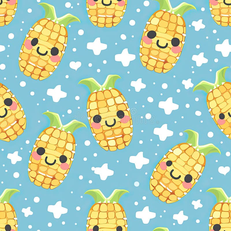 Cute Corn Background Adorable Corn Background Sweet Corn Pattern Stock ...