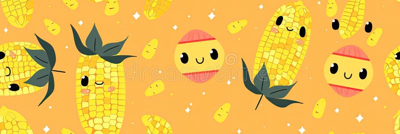 Cute Corn Background Adorable Corn Background Sweet Corn Pattern Stock ...