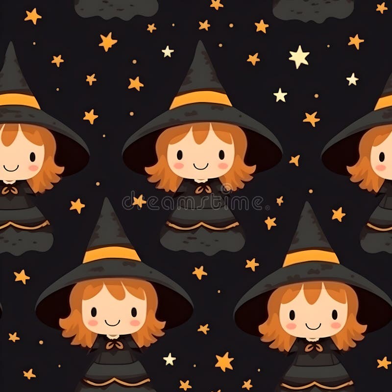 Cute Costumes a Mini Witch with a Pointed Hat, Halloween, Generative AI ...