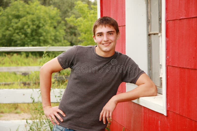 Cute Country Boy Senior Portrait Stock Image - Image of good, senior ...