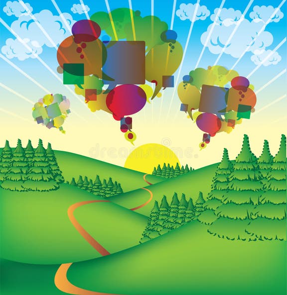 Cute countryside stock illustration. Illustration of countryside - 22046151