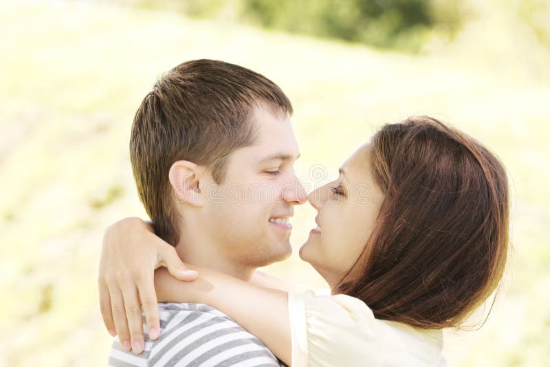 Cute couple stock image. Image of sideview, sunlight - 16361335