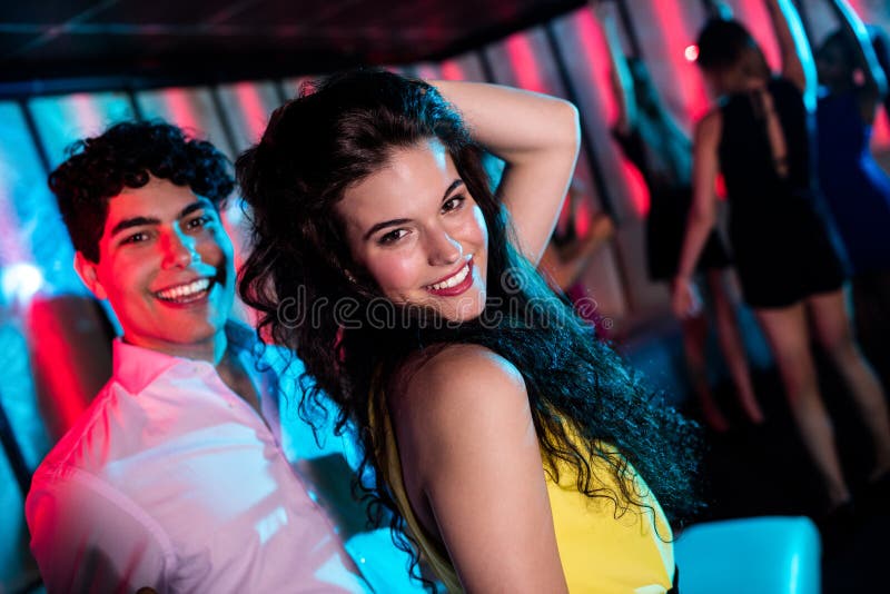 Cute Couple Dancing Together On Dance Floor Stock Image Image Of