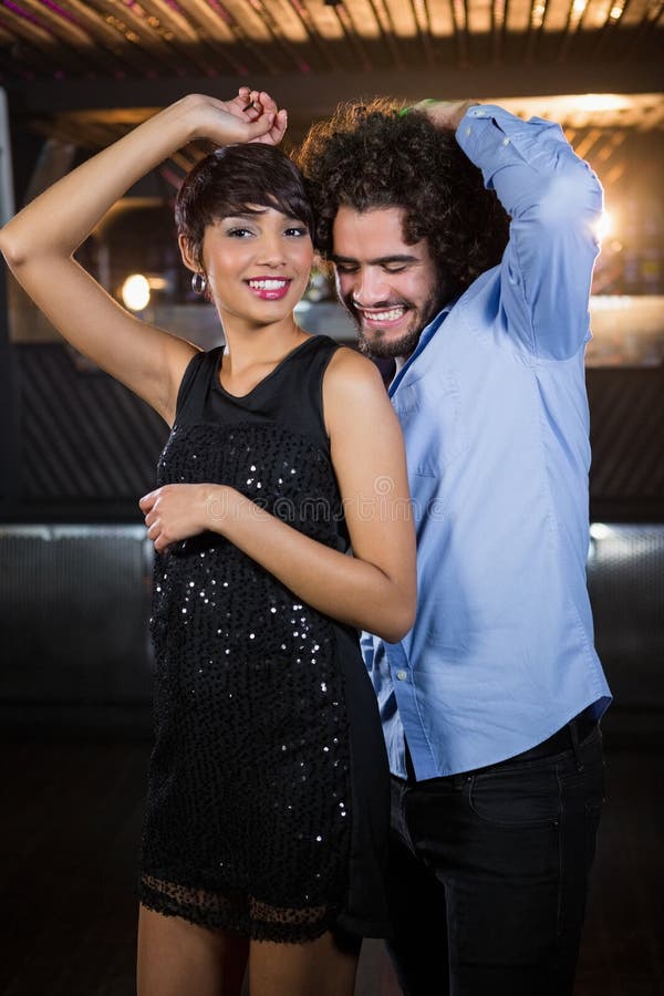 Cute Couple Dancing Together on Dance Floor Stock Image - Image of ...