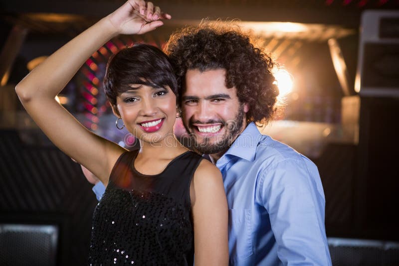Cute Couple Dancing Together on Dance Floor Stock Photo - Image of ...
