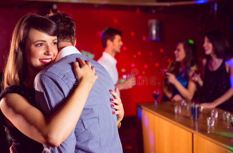 Cute Couple Slow Dancing Together Nightclub Stock Photos - Free ...