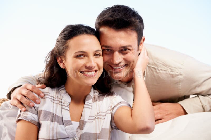 Perfect for Each Other. a Cute Couple Smiling Together. Stock Photo ...